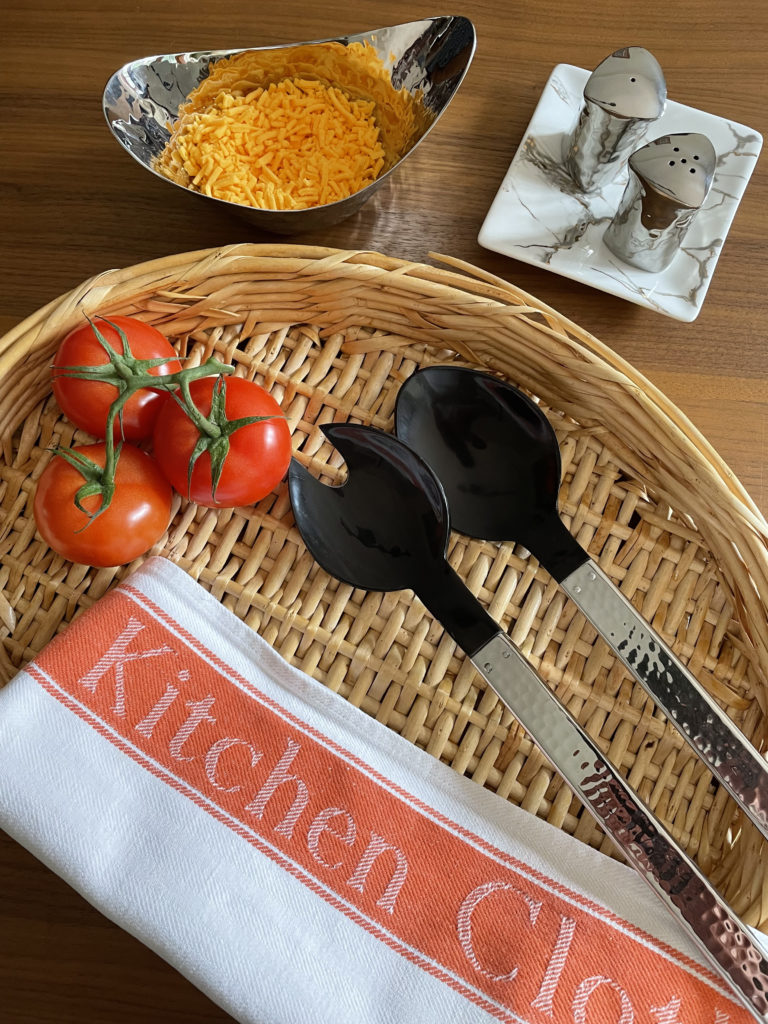 Valencia Stainless Steel Salad Set w/ Buffalo Horn